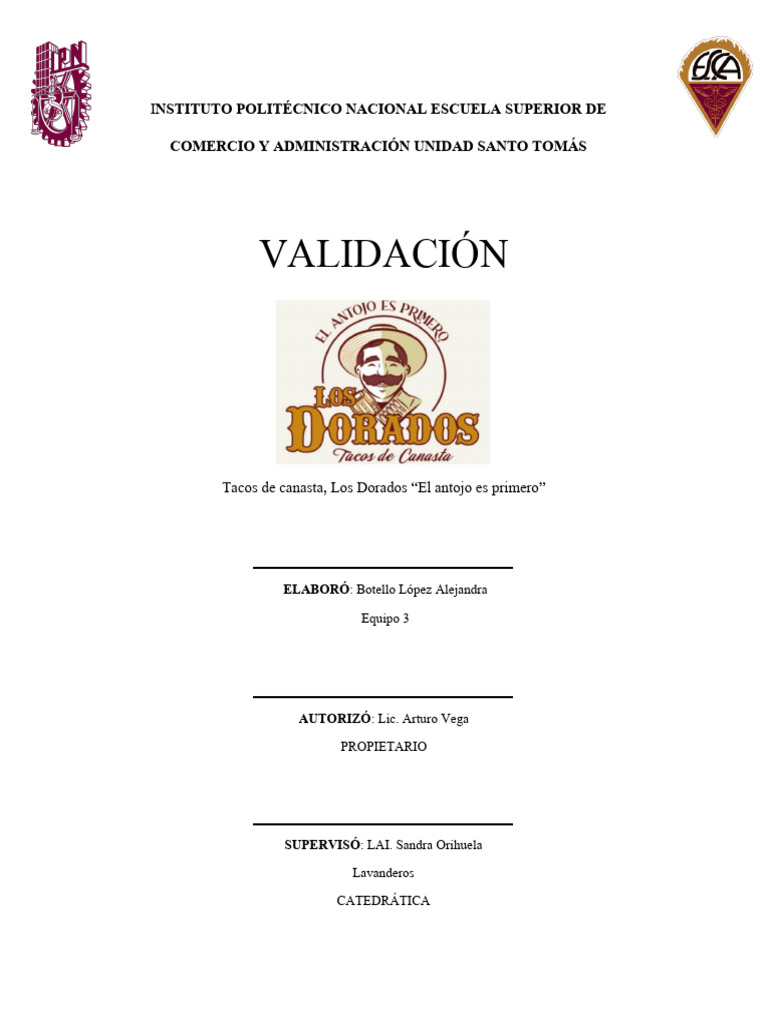 Documento de Validación | PDF