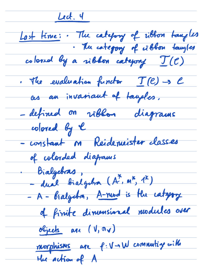 TQFT 24 L 4 2 | PDF | Mathematical Concepts | Abstract Algebra