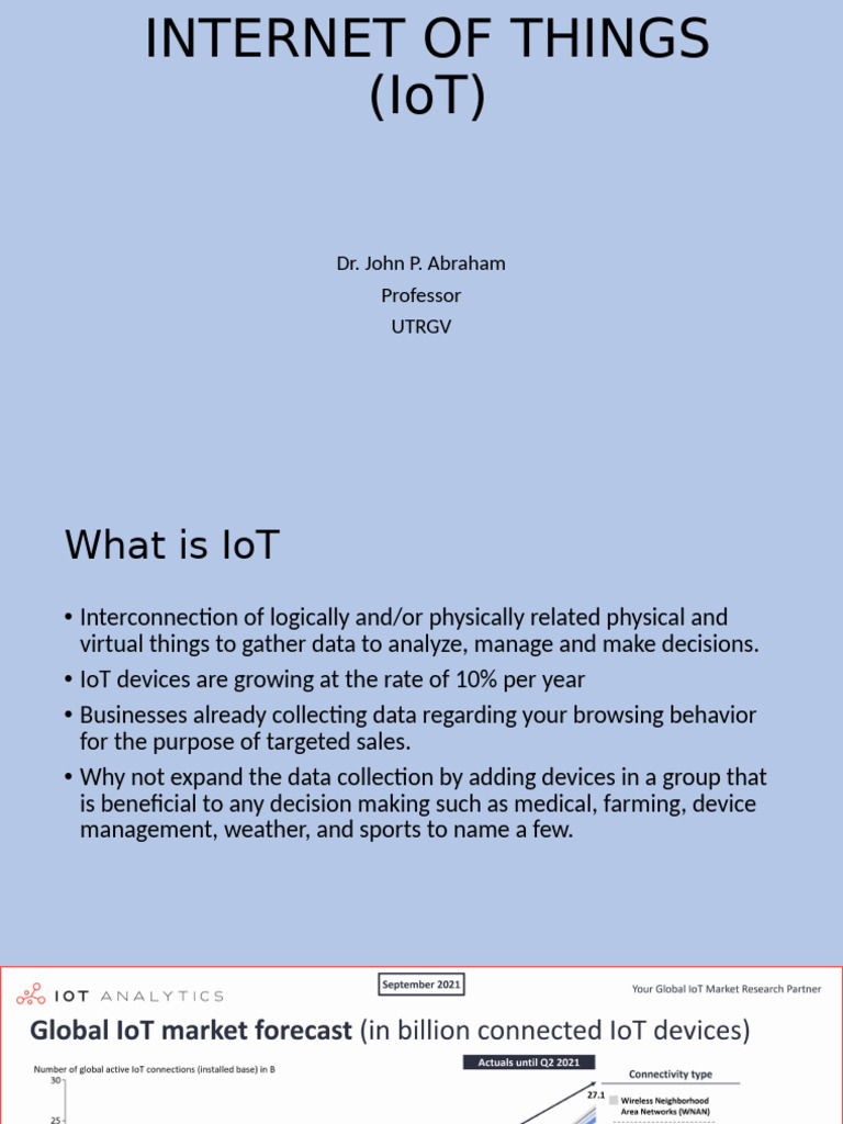 Understanding the Internet of Things (IoT) | PDF | Internet Of Things ...