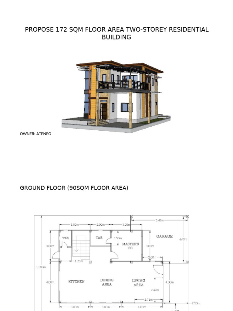 Propose 172 SQM Floor Area Two Revise | PDF