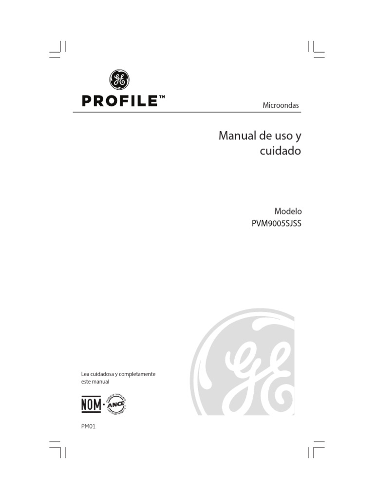 Manual de Uso Pvm9005sjss PM | PDF | Hirviendo | Enchufes y tomas de corriente alterna