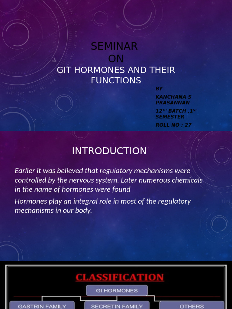 Functions of Key Gastrointestinal Hormones | PDF