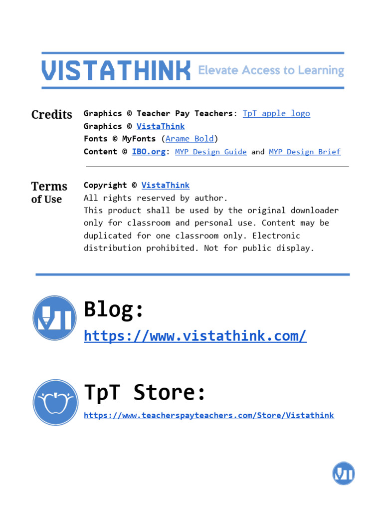 ReadFirst_TpT_VistaThink_Credits-and-Terms | PDF