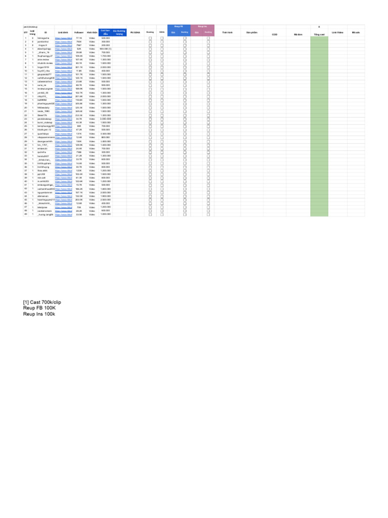 Booking Tiktoker X SRM Flowery Land - Mỹ Phẩm | PDF
