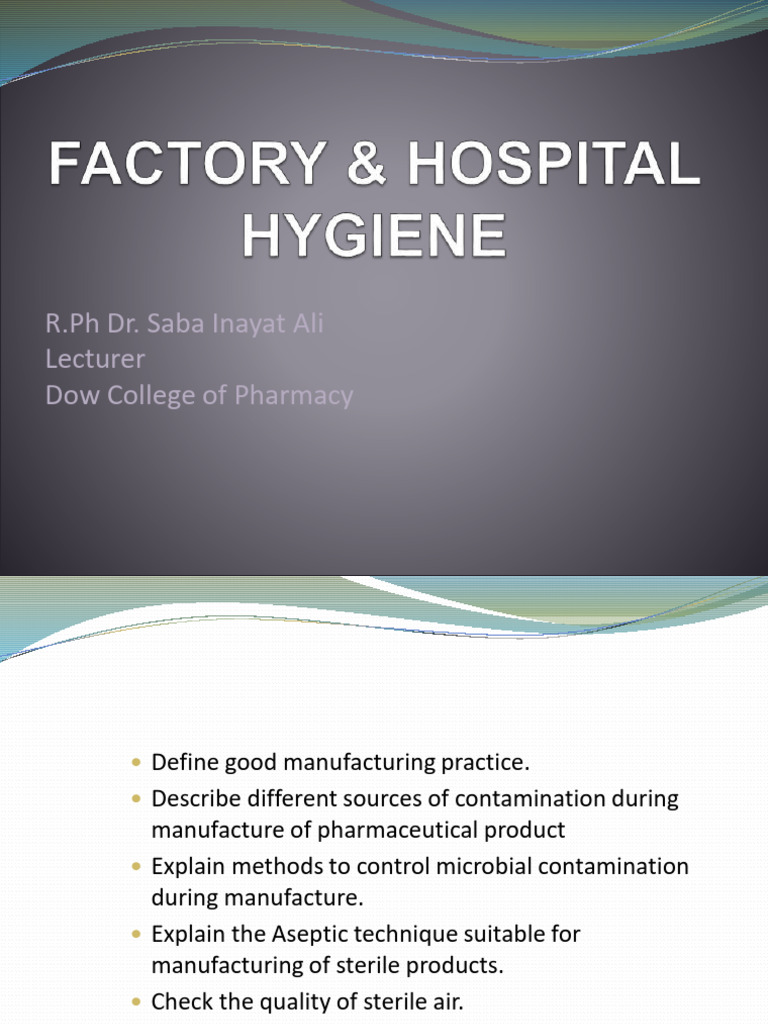 Factory and Hospital Hygiene | PDF | Waste | Sterilization (Microbiology)