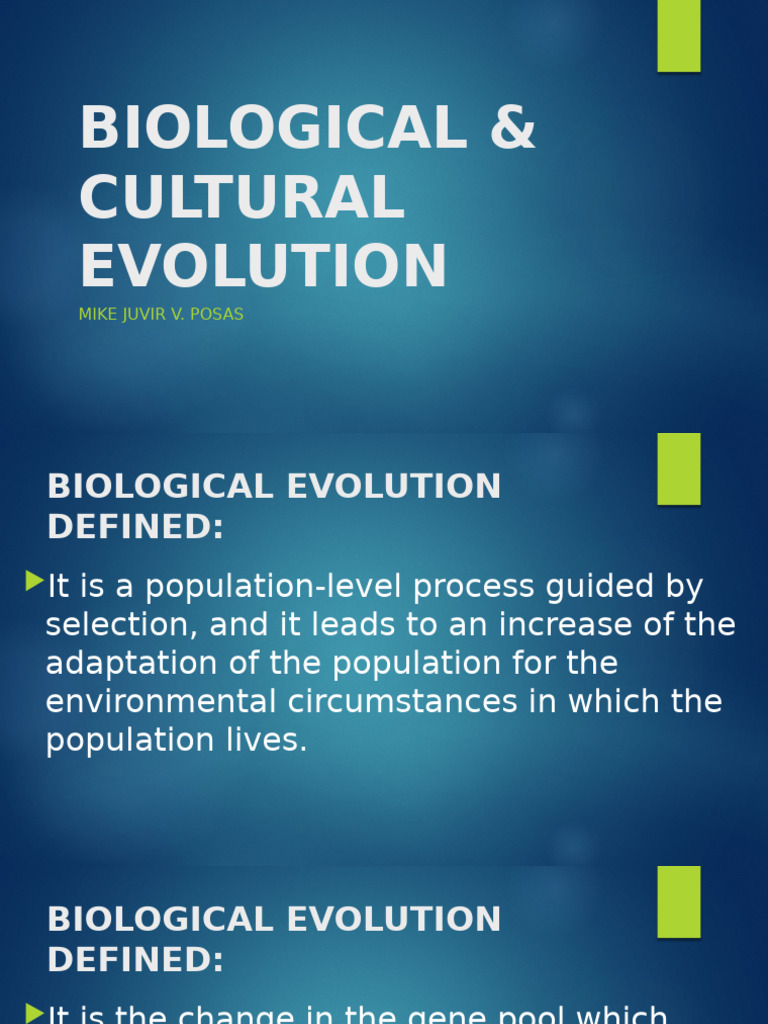 Biological Cultural Evolution | PDF | Natural Selection | Homo
