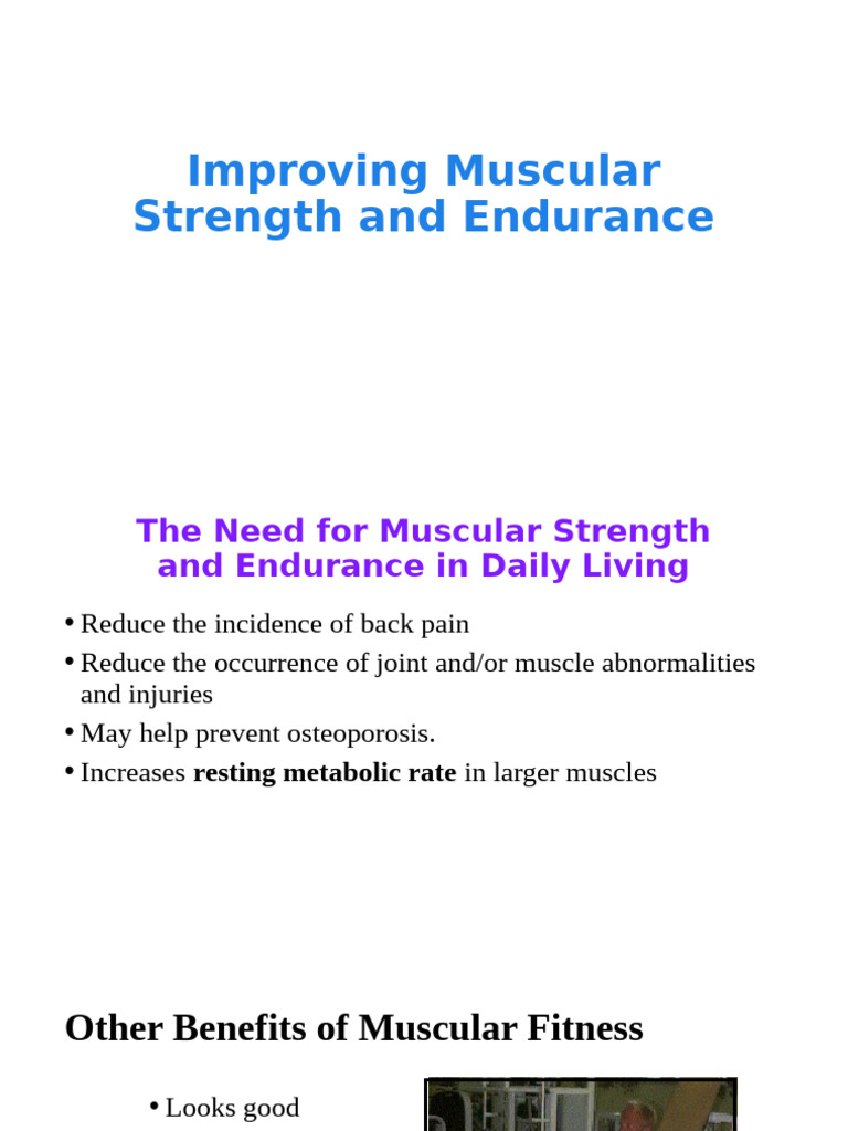 Boosting Muscular Strength Endurance Pdf Strength Training