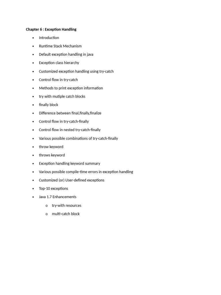 Exception Handling | PDF