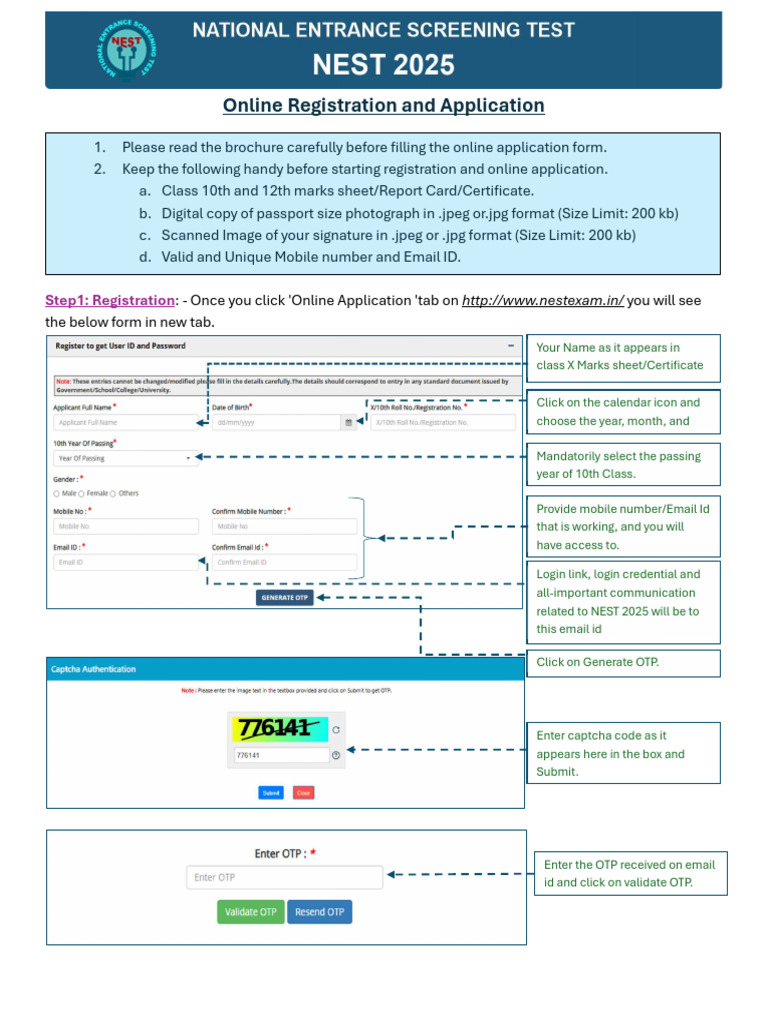 how to apply NEST | PDF | Login | Payments