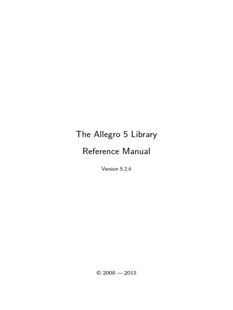 allegro_reference_manual | PDF | Graphics | System Software