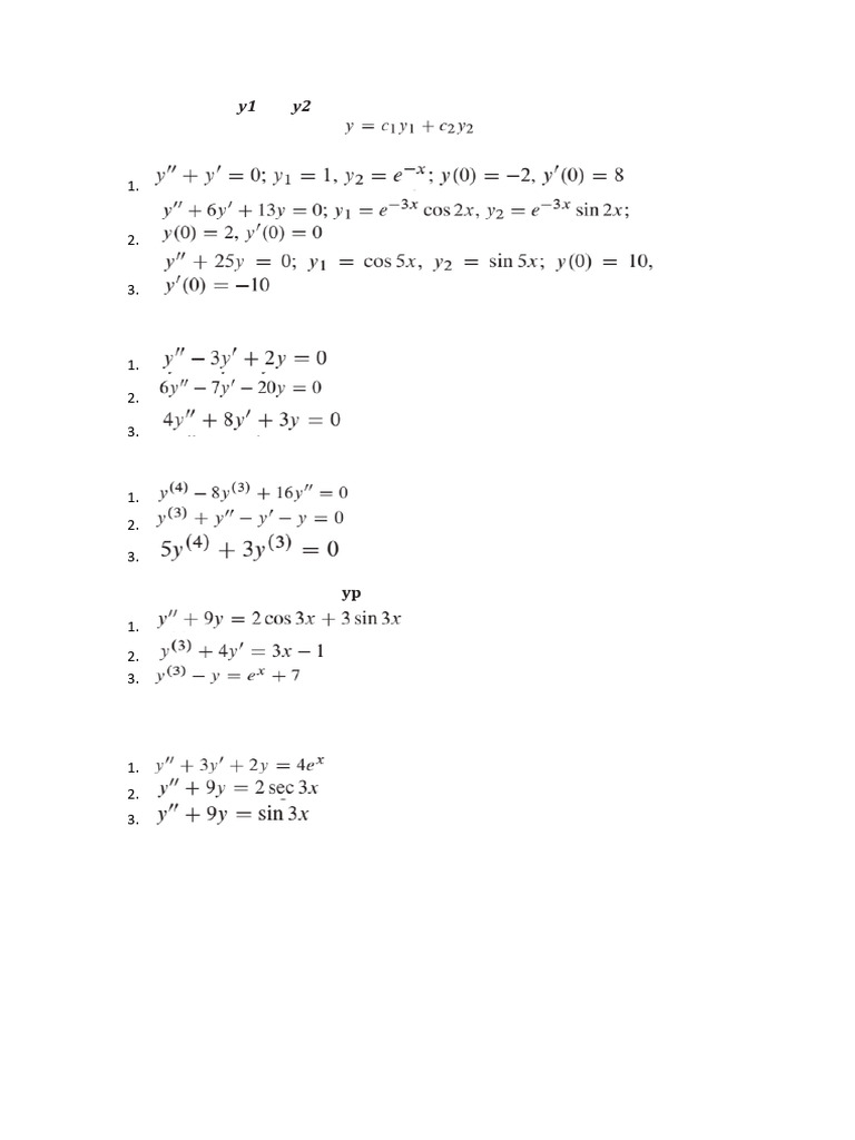 Differential Equations Solutions Guide | PDF