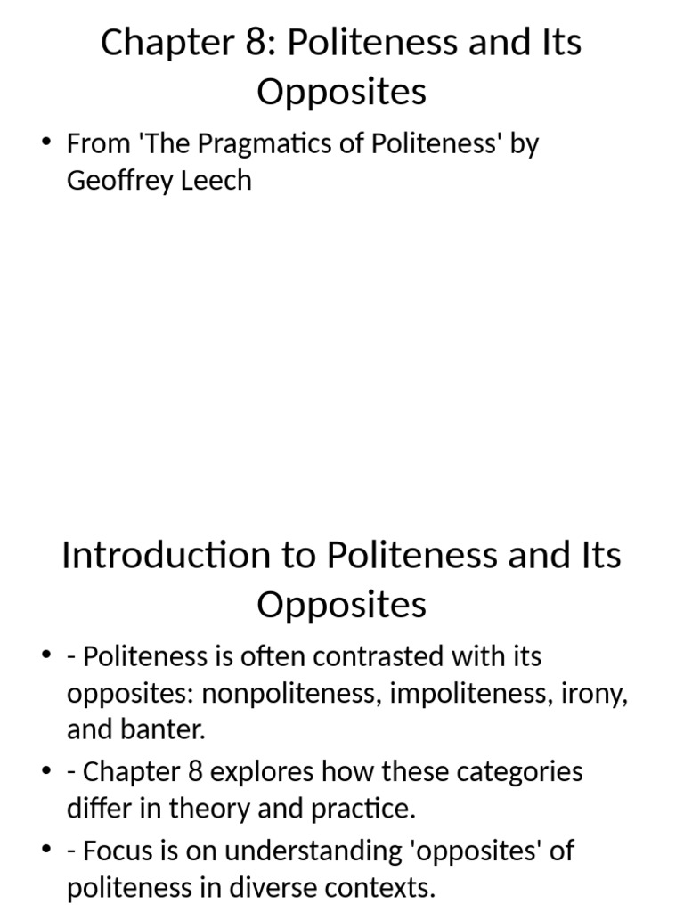 Understanding Politeness and Impoliteness | PDF