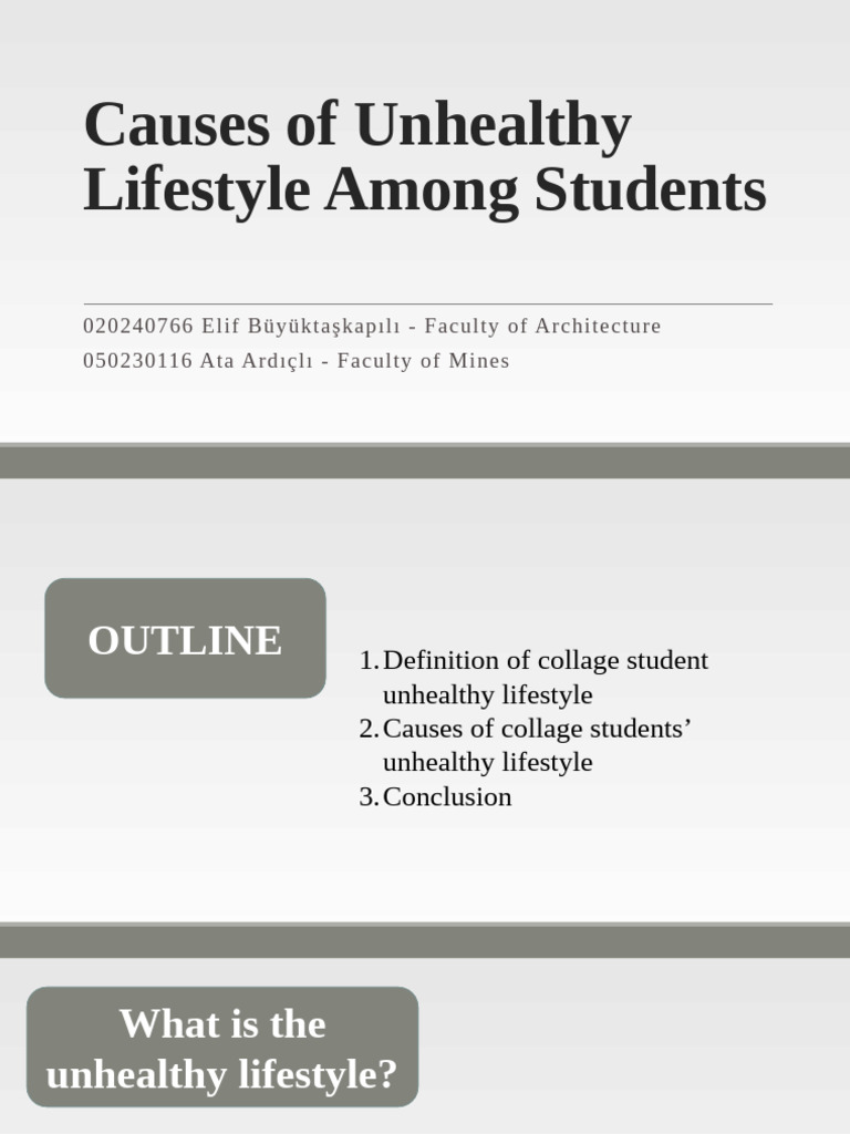 Causes of Student Unhealthy Habits | PDF