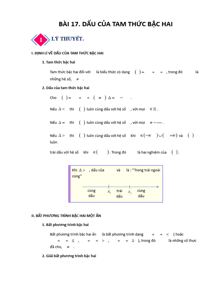 Bài 17 Dau Tam Thuc Bac 2 | PDF