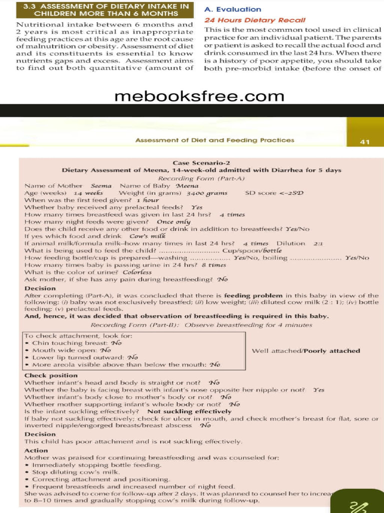 Dietary Intake Assessment for Children | PDF | Foods | Breast Milk