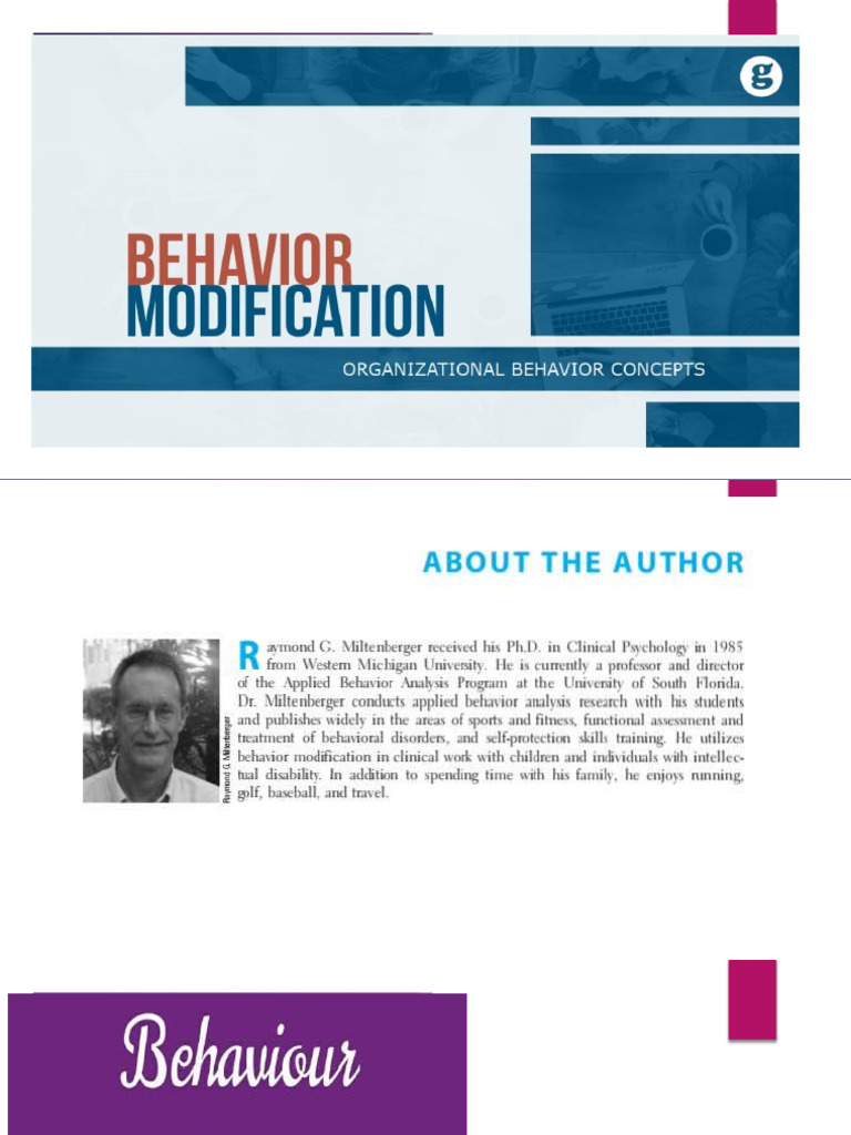 Behavior Modification Techniques Explained | PDF | Reinforcement | Behavior