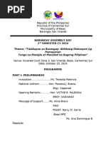 Brgy Assembly Program | PDF