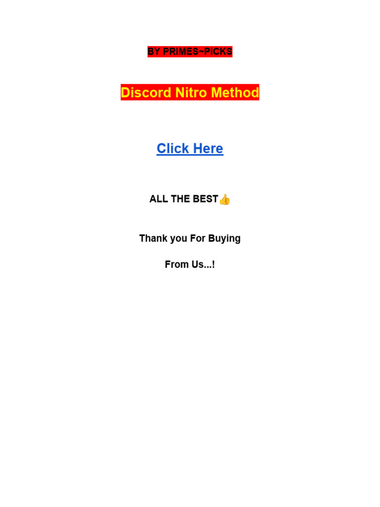 Discord Nitro Method | PDF