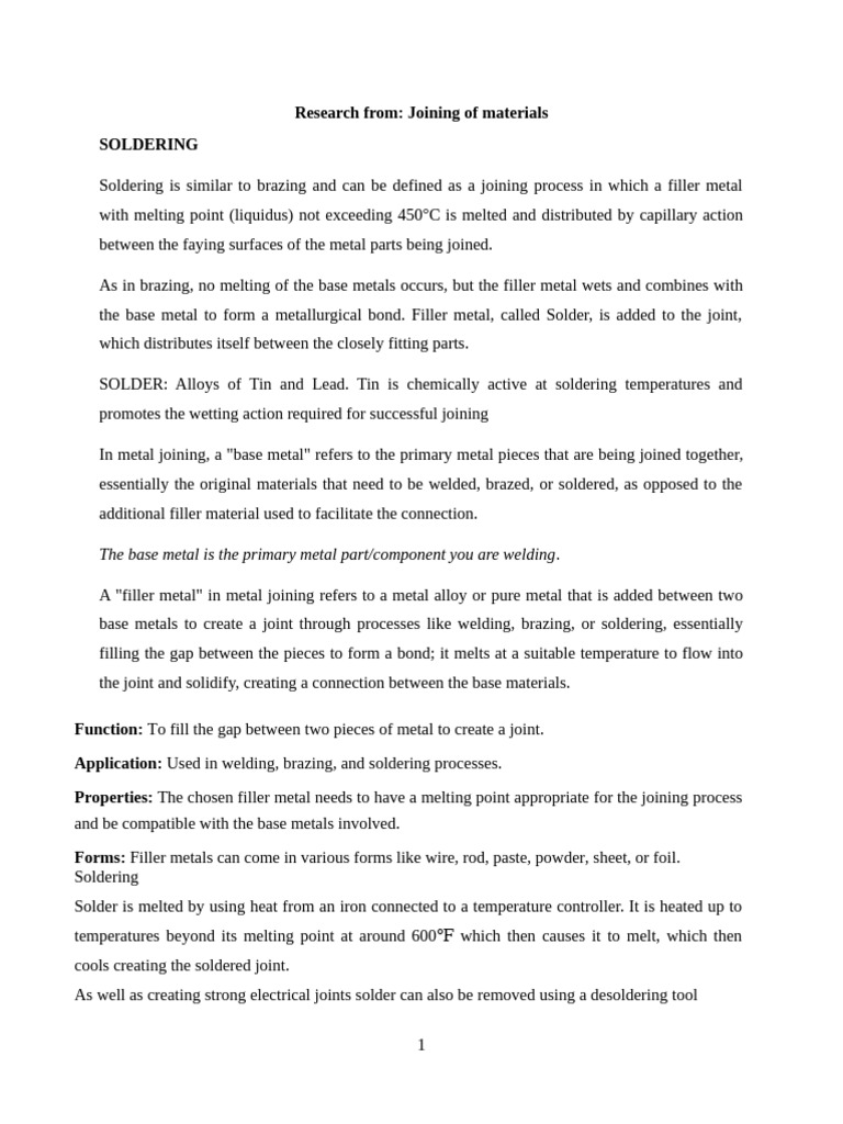 SOLDERING | PDF | Soldering | Joining