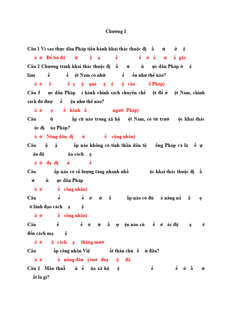 Dinh Huong On Tap LSD CHUONG 1 | PDF
