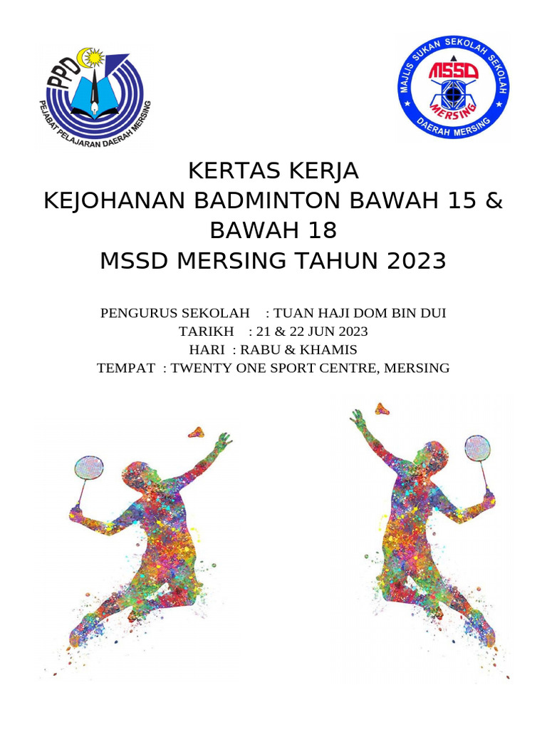 Cover Kertas Kerja Badminton | PDF