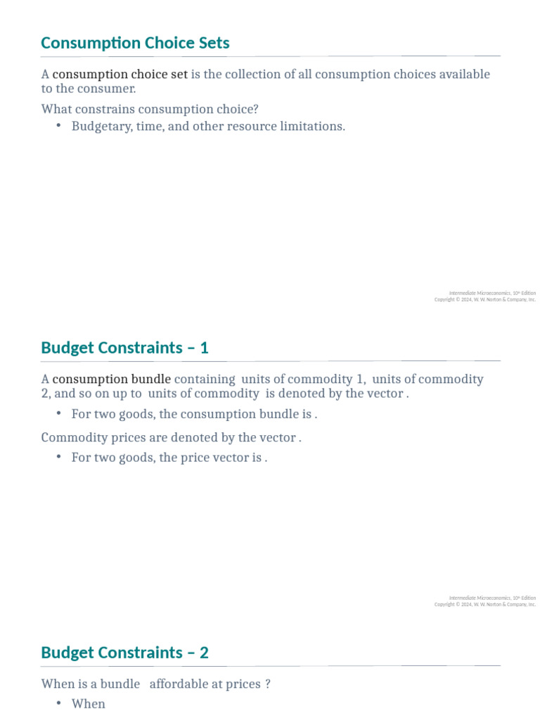 Budget Constraint | PDF | Microeconomics | Consumption (Economics)