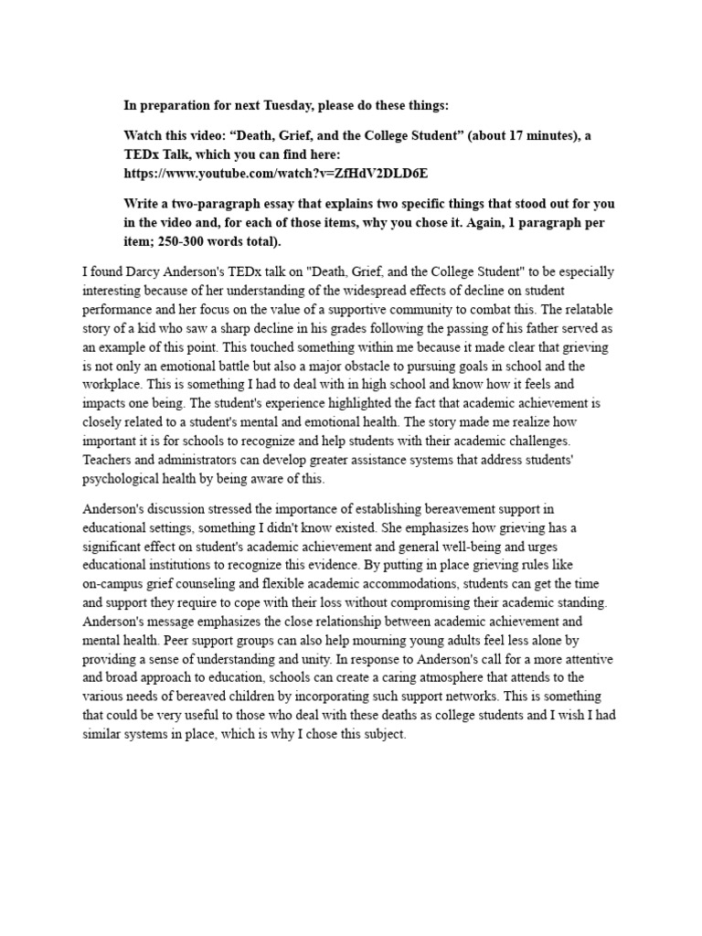 Death, Grief, and The College Student | PDF | Grief | Mental Health