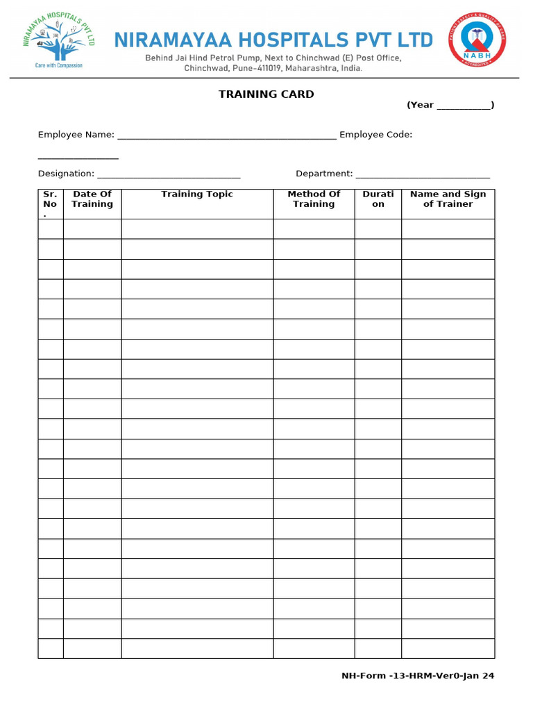 Training Card - done | PDF