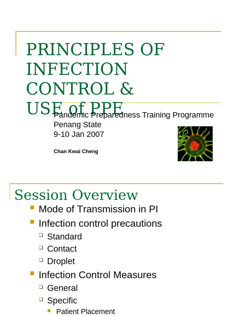 7 Infection Control Principles | PDF | Influenza | Personal Protective ...