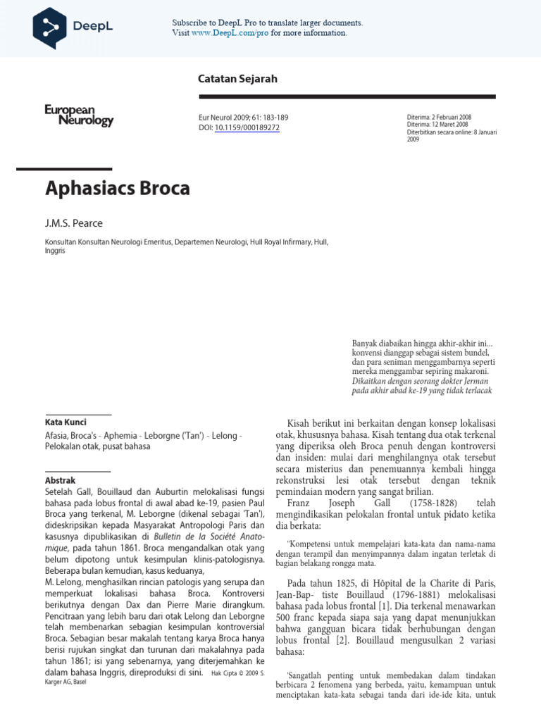 Afasia Broca Id | PDF