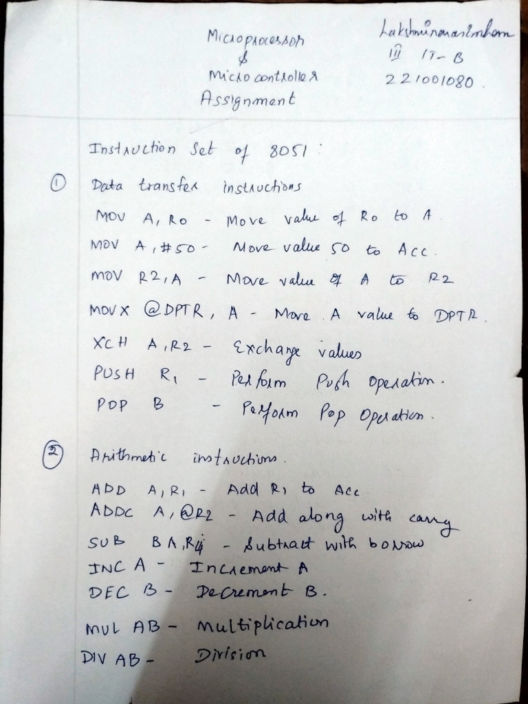 080 MPMC Asmt 8051 | PDF