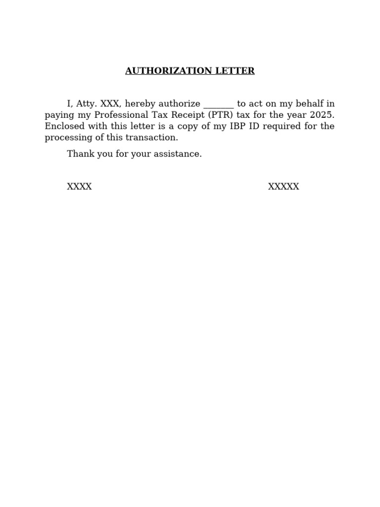 Authorization Letter | PDF