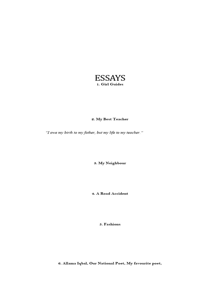 10th Class English Essays Notes Zahid Notes | PDF | Muhammad Ali Jinnah