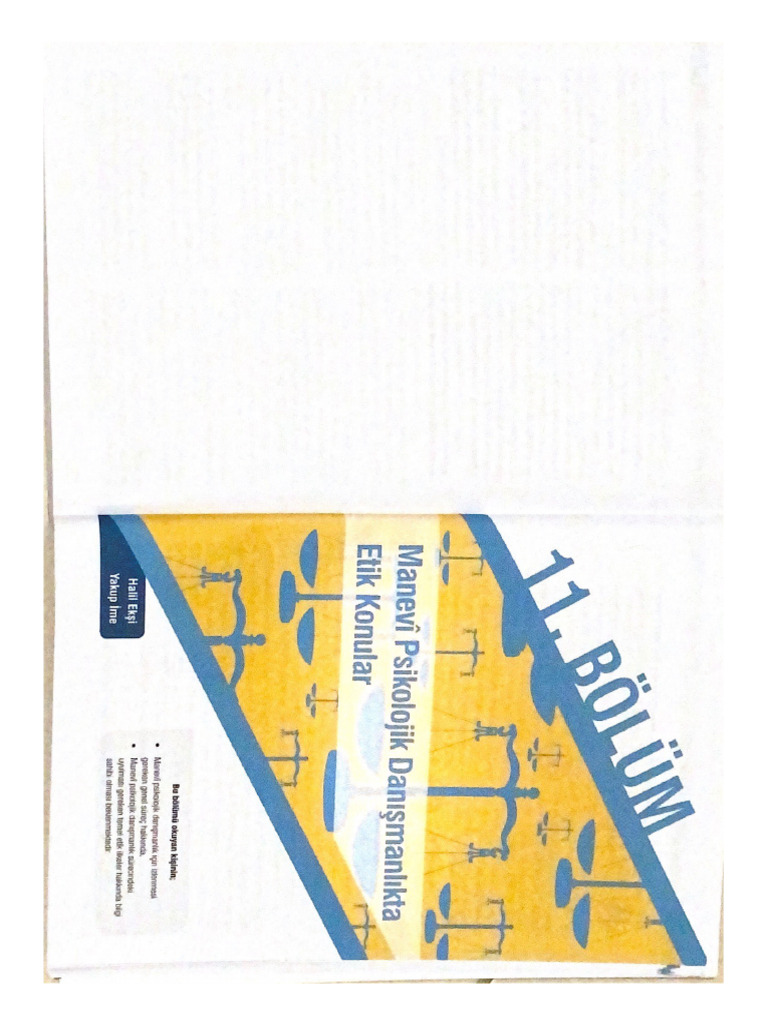 11.bölüm Manevi Psikolojik Danışmanlıkta Etik Konular | PDF