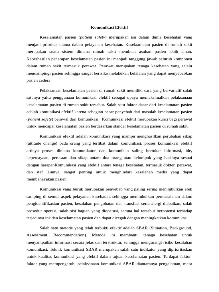 Essay Komunikasi Efektif | PDF