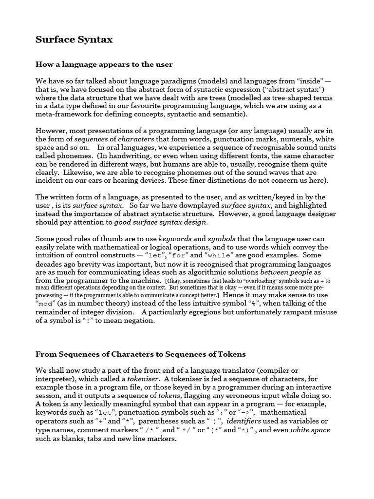 COL226 13 Tokenising and Regular Expressions | PDF | Syntax | Regular Expression