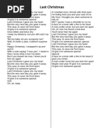 Last Christmas Lyrics | PDF