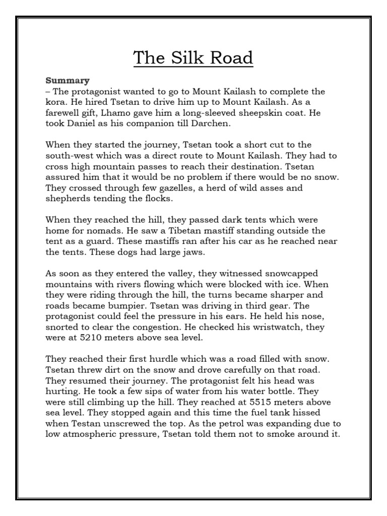 Notes of Silk Road | PDF