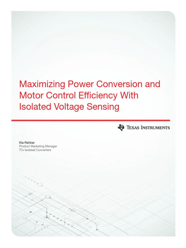 Isolated Voltage Sensing for EVs | PDF | Direct Current | Voltage