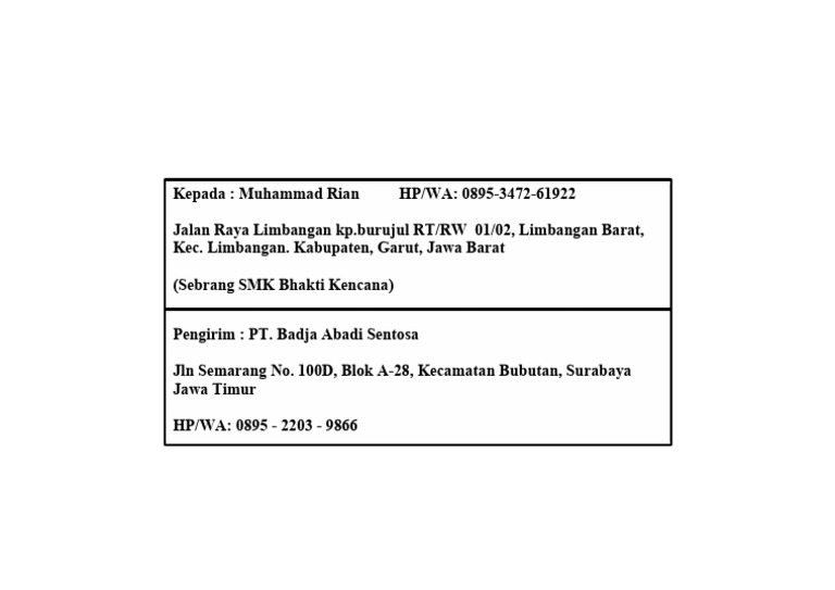 label kiriman POS controll printer | PDF