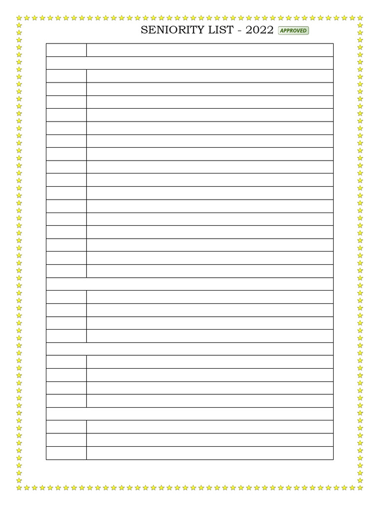 Seniority List 21102022 | PDF | Vocational Education | Academic Degree