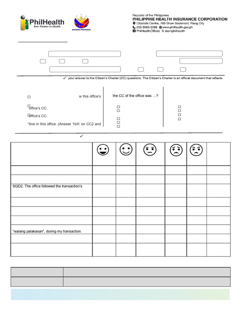 Philhealth CSM Survey Tool | PDF