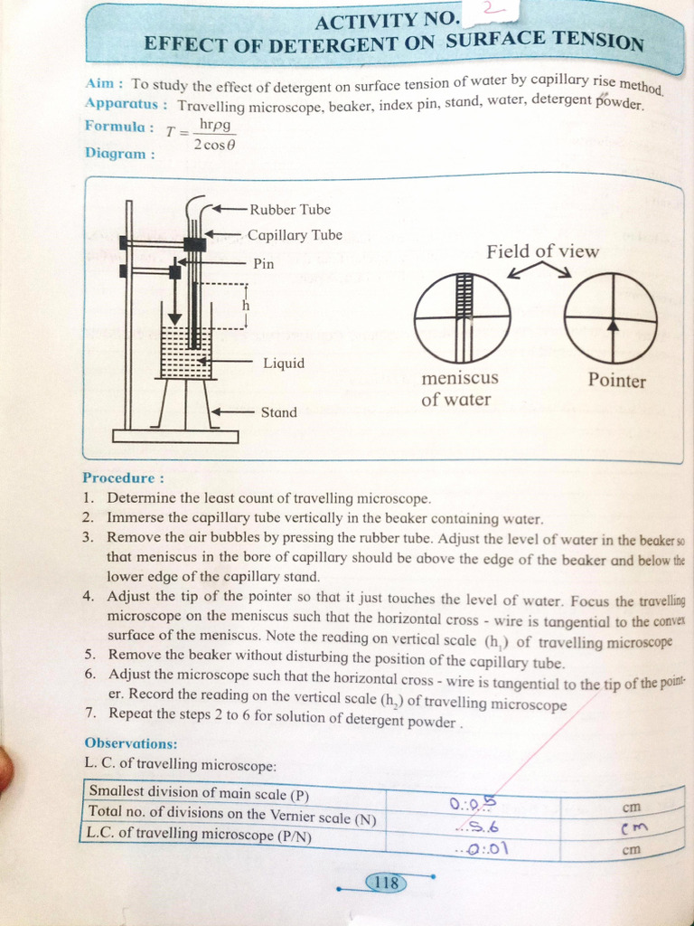 Activity 5 - Effect of Detergent On Surface Tension | PDF | Surface Tension | Water