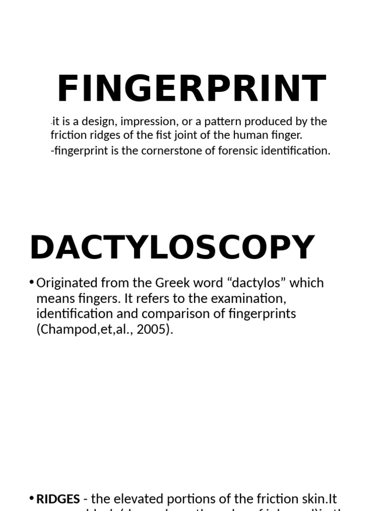 F2. Common Ridge Patterns | PDF | Fingerprint