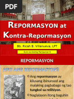 Aralin 4 Ang Repormasyon at Kontra Repormasyon | PDF