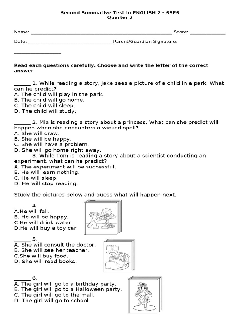ENGLISH-2ND-SUMMATIVE-TEST | PDF | Books