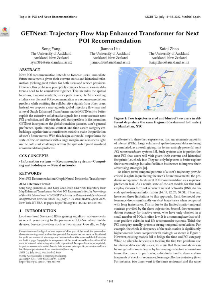 GETNext Trajectory Flow Map Enhanced Transformer | PDF | Matrix ...
