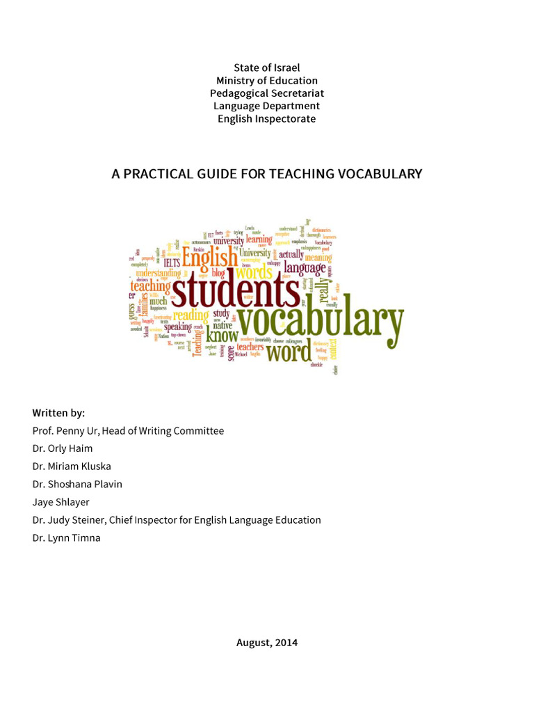 Practical Guide for Teaching Vocabulary | PDF