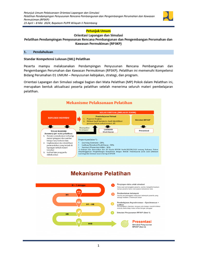 Pelatihan RP3KP 2024 di Palembang | PDF
