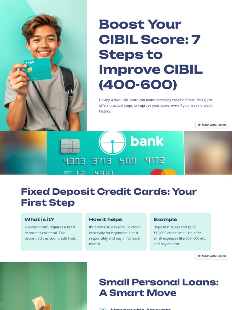 Improve Your CIBIL Score in 7 Steps | PDF | Credit Card | Credit